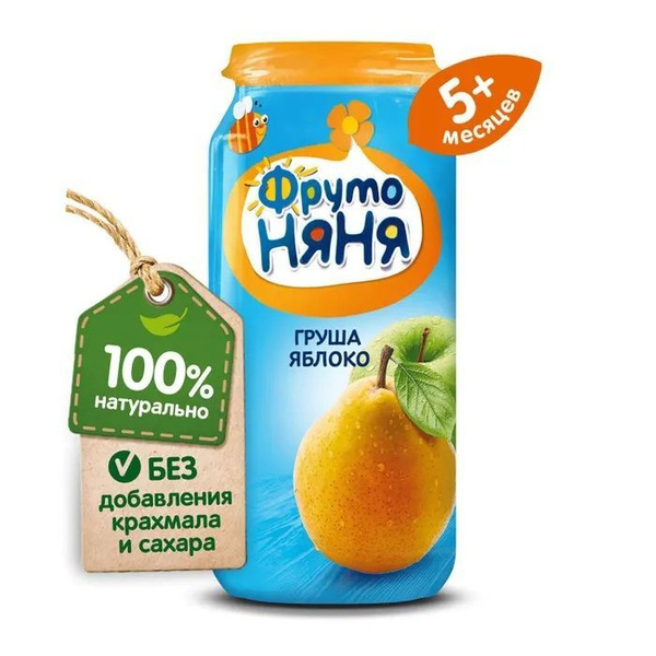 Пюре ФрутоНяня из яблок и груш с 5 месяцев 250 г * 12 шт. - купить с ...