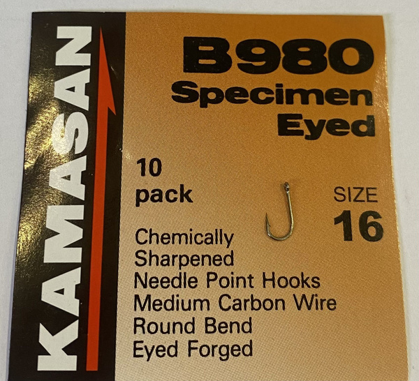 Крючки KAMASAN B980-016 Specimen Eyed №16 (10шт) - купить с доставкой по выгодным ценам в ...