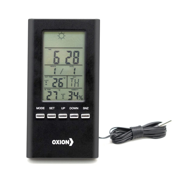 Метеостанция Oxion Часы-метеостанция Oxion OTM3331 с проводным датчиком ...