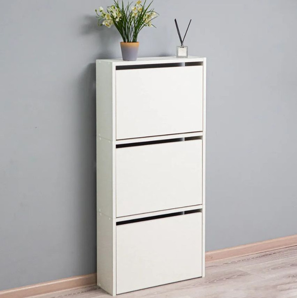 Обувница ПОЛЦЕНЫ вертикальная, тумба для обуви Ultra, ЛДСП, 53.2x17x112 ...