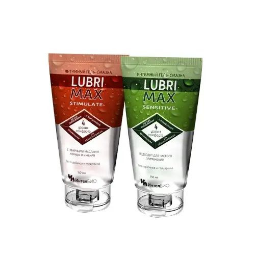 Набор LUBRIMAX SENSITIVE интимный гель-смазка для скольжения 150 мл ...