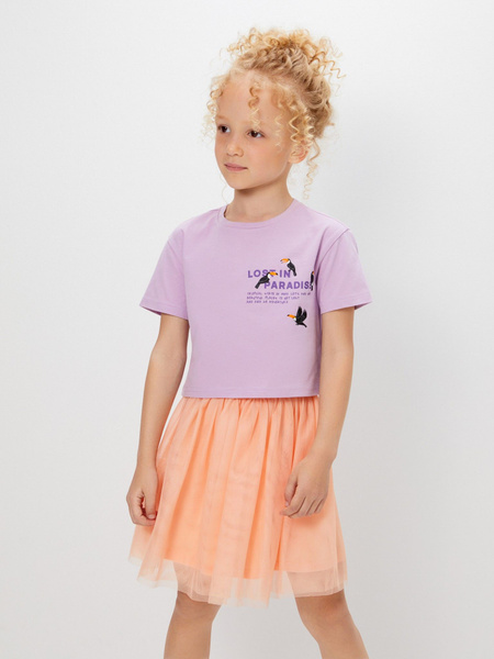 Футболка Acoola, размер 104, цвет сиреневый, хлопок 100% - купить по выгодной цене в интернет ...