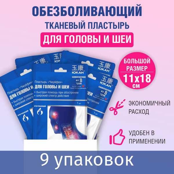 ЮКАН Пластырь обезболивающий разогревающий перцовый согревающий ...