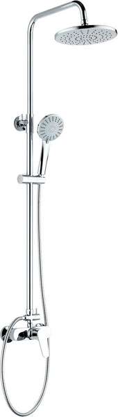 Душевая стойка ESKO ST1200 рычаг сбоку, с лейкой, с тропическим душем, со смесителем, без излива ...