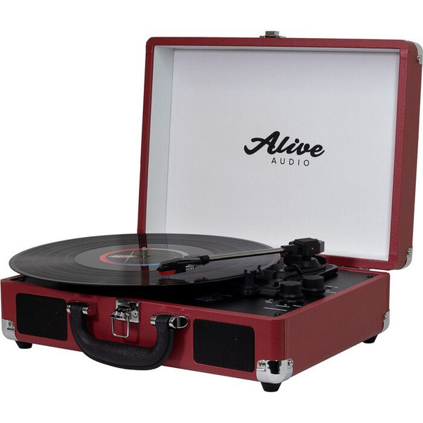 Виниловый проигрыватель Alive Audio GLAM Cherry c Bluetooth по низкой ...