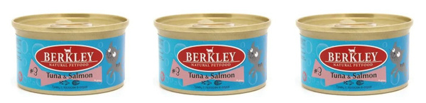 Berkley Корм консервированный для кошек Тунец с лососем в соусе, 85 г ...