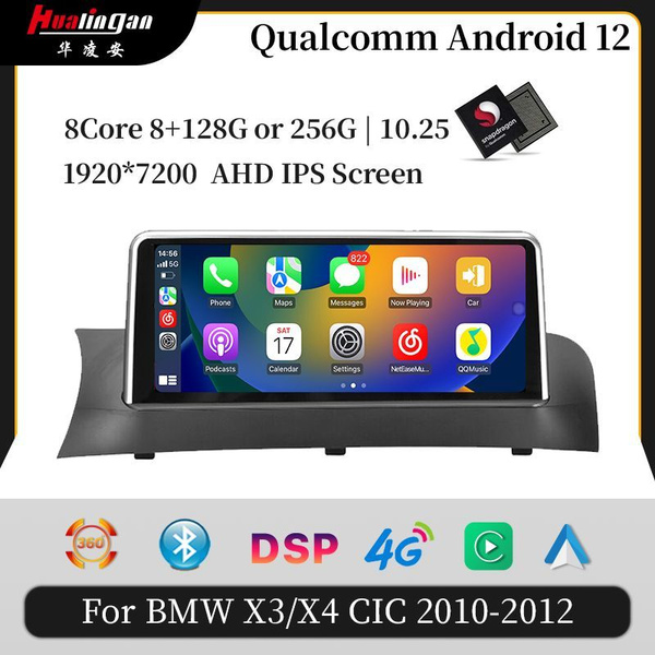 Hualingan для BMW X3 X4 F25 F26 2010-2012 Год CIC Система Автомагнитола с сенсорным 10.25 дюймов ...