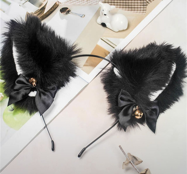 Ободок с кошачьими ушками/ ободок ушки кошки аниме/ подарок на Хэллоуин ...