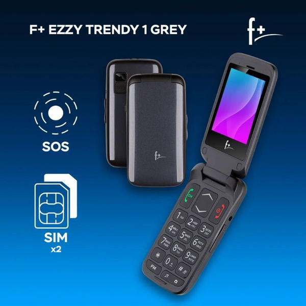 Мобильный телефон F+ Ezzy Trendy 1, серый - купить по выгодной цене в интернет-магазине OZON ...
