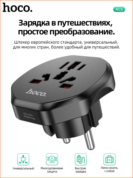 Сетевой переходник адаптер для евророзетки 10А 250В - купить с ...