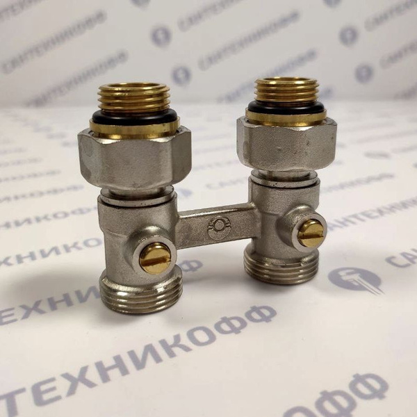 Узел нижнего подключения VALFEX 1/2"x3/4"Н прямой с ниппелями VF.345.01 ...