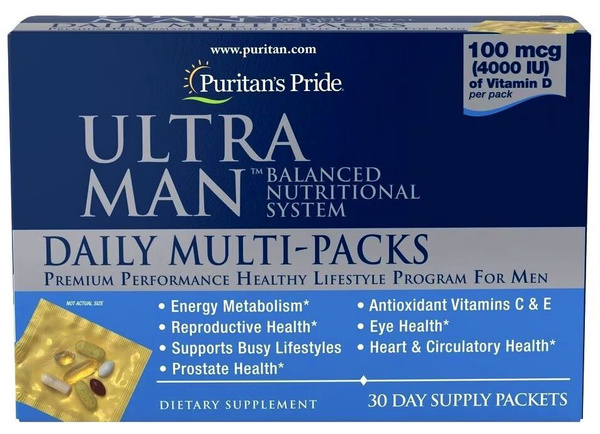 Ultra Man Daily Multi-Packs 30 packets Puritan's Pride США / Комплекс ...