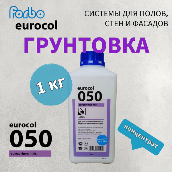 Грунтовка Eurocol Адгезионная, Обеспыливающая купить по доступной цене ...