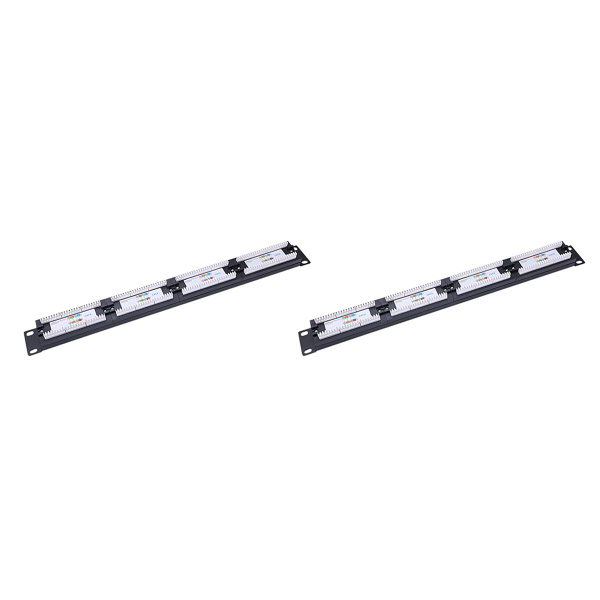 2X UTP 24 порта Rj45 коммутационная панель стоечный кабель настенный ...