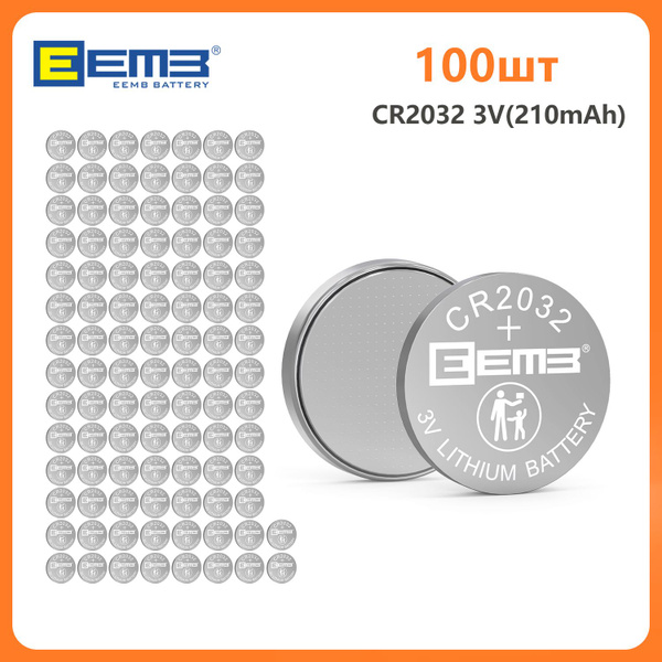 Элемент питания (батарейка) EEMB CR2032 3В ( 3.0 V ) ,LI-MNO2,210мАч ...