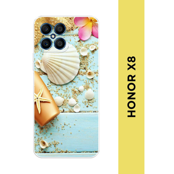 Силиконовый чехол на Honor X8 / Хонор Х8 "Морские жители" - купить с ...