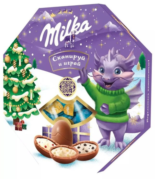 Milka подарочный набор молочного фигурного шоколада, нежная кремовая ...