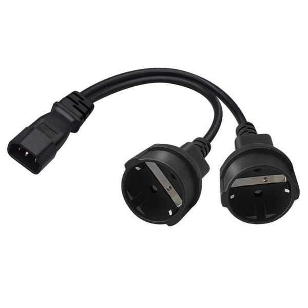 32 см 3 контактный штекер Iec320 C14 на 2x гнезда Eu4 8 мм адаптерный шнур Y образный