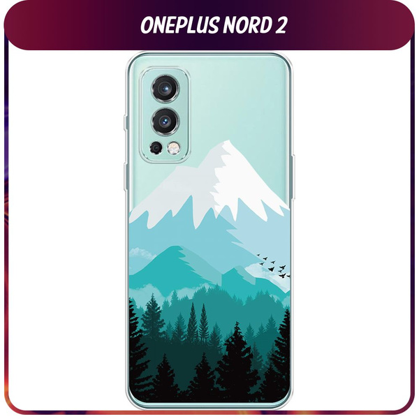 Силиконовый чехол на OnePlus Nord 2 5G / Ван Плас Норд 2 "Синяя снежная ...
