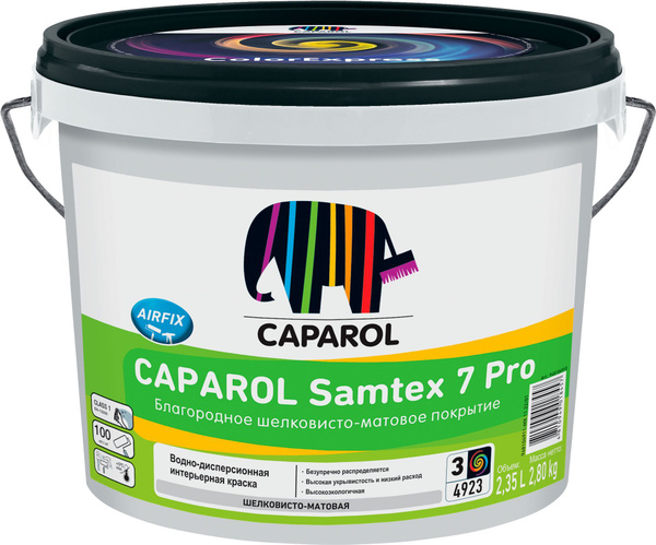Caparol Краска, Латексная, Матовое покрытие, 2.35 л, прозрачный ...