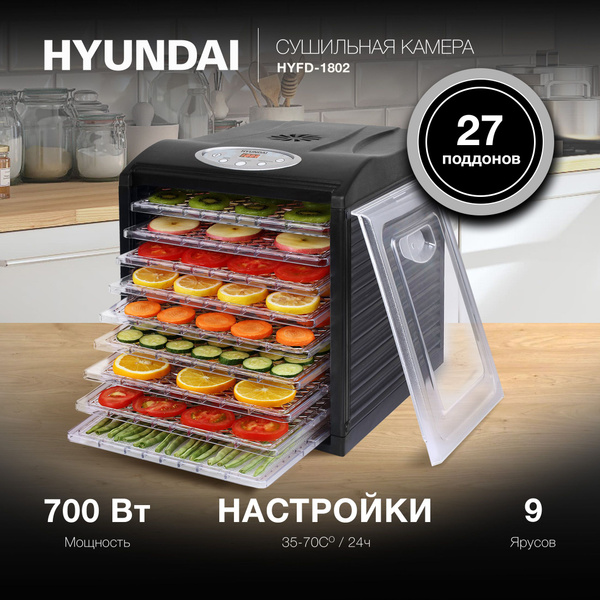 Дегидратор Hyundai HYFD-1802 27, 700 Вт - купить по выгодным ценам в ...