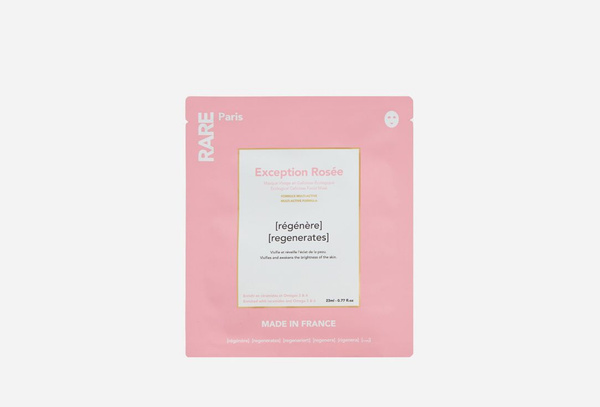 Восстанавливающая тканевая маска для лица Rare Paris, Exception Ros e ...