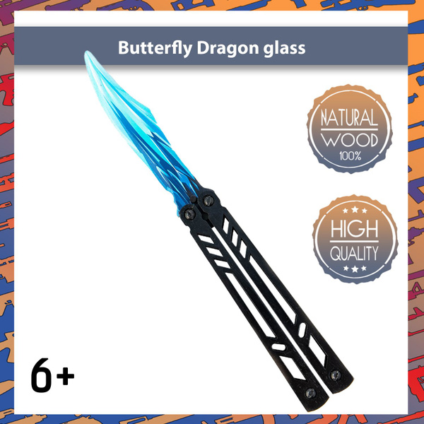 Нож бабочка деревянный раскладной Драгон гласс Dragon Glass / Words of ...