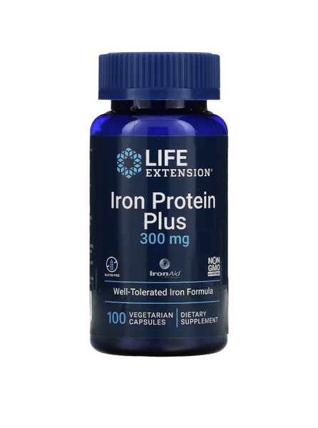 Life Extension, iron protein Plus, 100 капсул - купить с доставкой по выгодным ценам в интернет ...