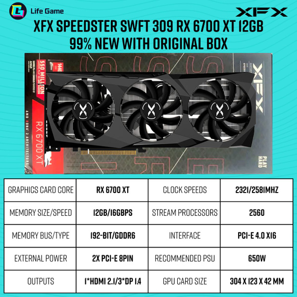 Видеокарта XFX Radeon RX 6700 XT, 12 ГБ GDDR6 - купить по низким ценам ...