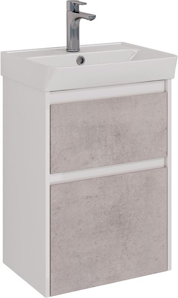 Тумба под раковину Lemark Combi 50 бетон, белая глянцевая купить на OZON по низкой цене (1662500909)
