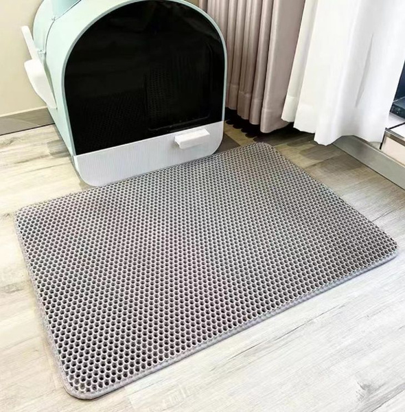 Двухслойный коврик для кошачьего туалета 60*90cm / Коврик под лоток для ...