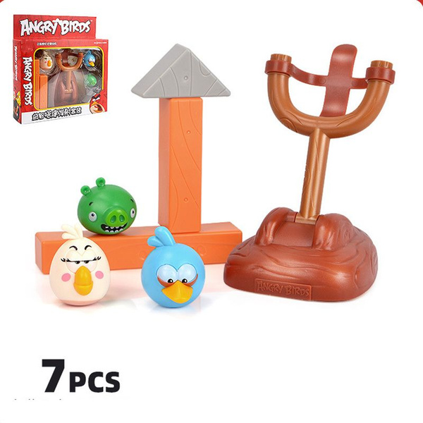 Набор Angry Birds детские строительные блоки рогатка катапульта игрушка ...
