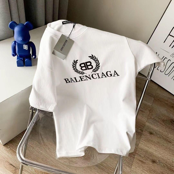 Футболка Balenciaga, размер 46, цвет белый, 100% хлопок - купить по ...