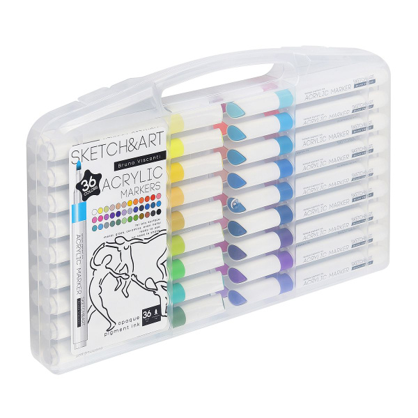 Bruno Visconti Набор маркеров Акриловый, 36 шт. купить на OZON по низкой цене (1418472651)