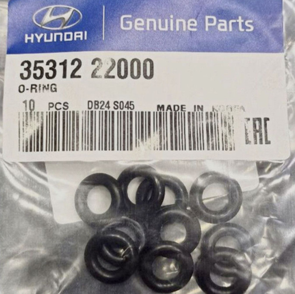 Кольцо уплотнительное топливной форсунки Kia 3531222000 Комплект 10 ...