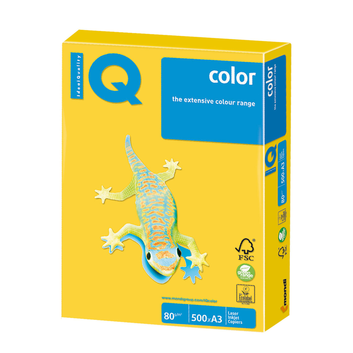 Бумага IQ color большой формат (297х420 мм), А3, 80 г/м2, 500 л ...