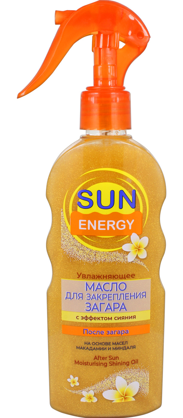 Sun Energy Увлажняющее масло для закрепления загара с эффектом сияния ...