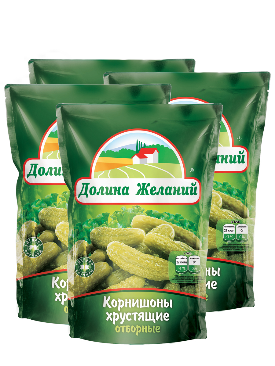 Корнишоны хрустящие отборные 500мл (уп.4шт) — купить в интернет ...