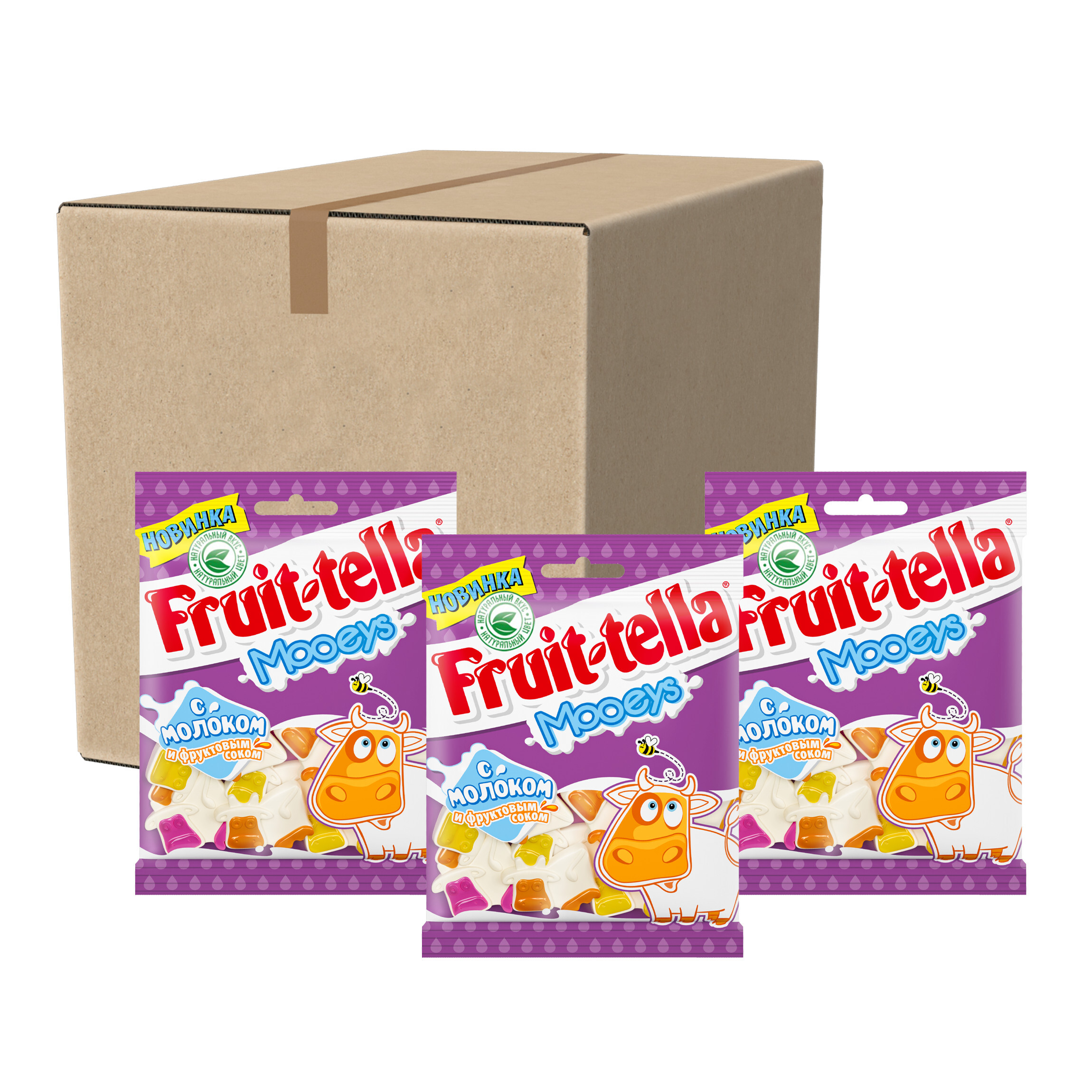 Характеристики Жевательный мармелад Fruittella Молочные коровки, 30 шт ...