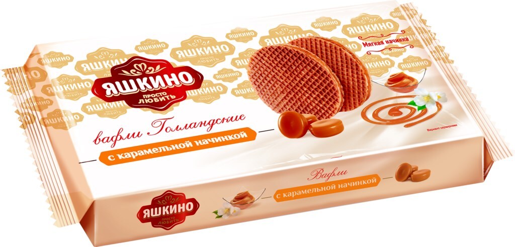 Яшкино вафли голландские с карамельной начинкой, 290 г — купить в ...