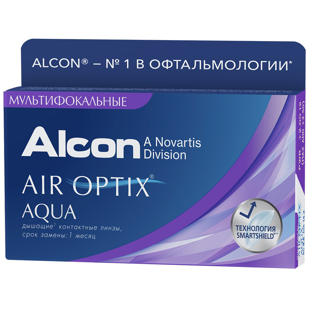 Alcon Мультифокальные линзы AIR OPTIX AQUA Multifocal (3 линзы), 3 шт ...