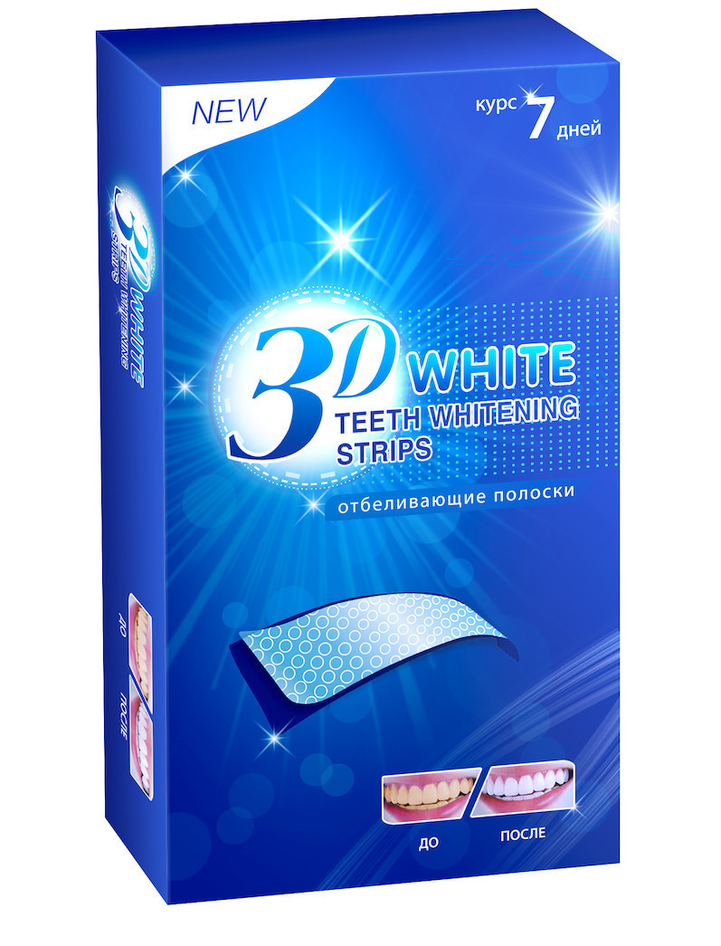 Отбеливающие полоски для зубов Quick Smile 3D White, 7, шт — купить в ...