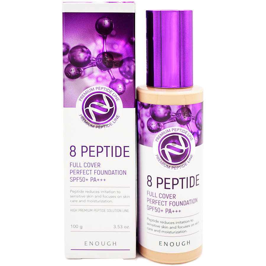Enough Тональный крем с пептидами 8 Peptide Full Cover Perfect ...