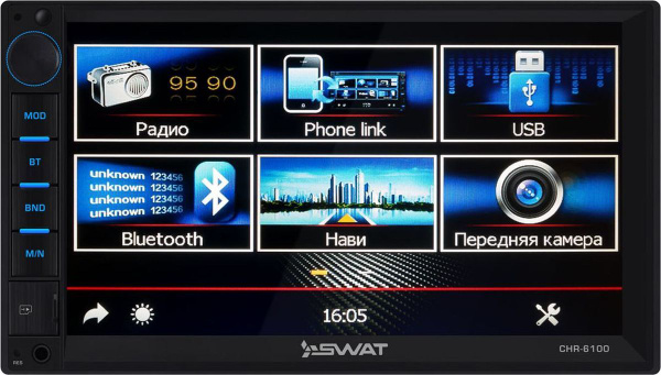 Автомагнитола SWAT CHR-61002 DIN - купить в интернет-магазине OZON с ...
