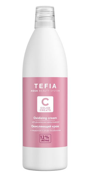 Tefia. Окисляющий крем с глицерином и альфа-бисабололом 12% (40 vol.) Oxidizing Cream COLOR ...