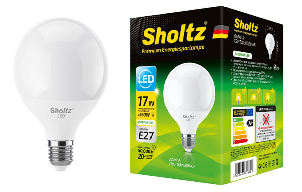 Светодиодная Лампочка SHOLTZ E27 Шар 1725 Лм 4200 К - купить в интернет ...