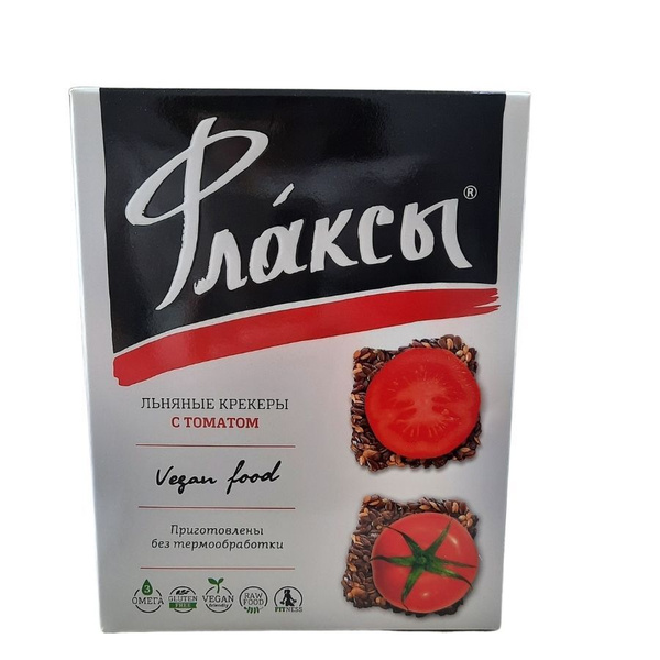 Флаксы льняные хрустящие крекеры с томатом 120 гр (Компас Здоровья ...