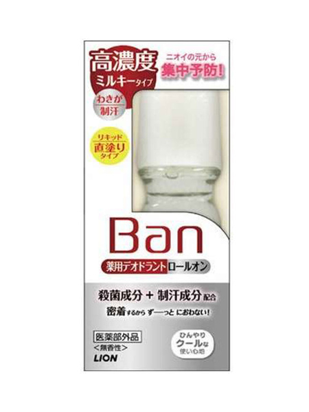Характеристики LION Ban Roll On Milky Type Концентрированный молочный роликовый дезодорант ...