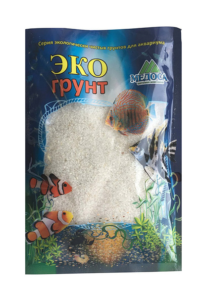 Грунт для аквариума Кварцевый песок кристальный 1 - 2 мм ЭКОгрунт (3,5 ...