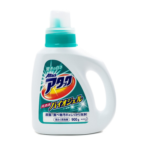 KAO Гель для стирки с антибактериальным эффектом "Attack Bio EX Super Clear", аромат зелени ...